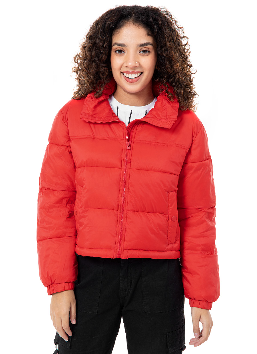 Casaca Puffer Impermeable C/Cf Anhias Rojo | Squeeze