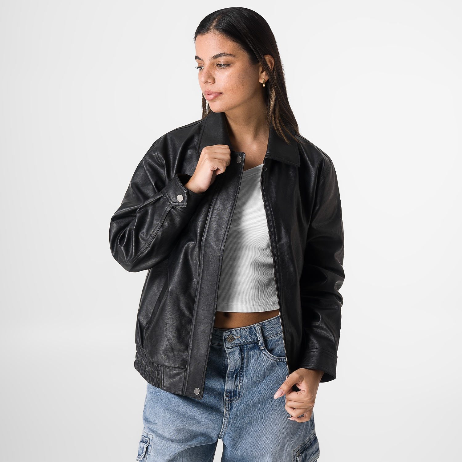 Casaca Pu C/F Ratzie Negro | Squeeze