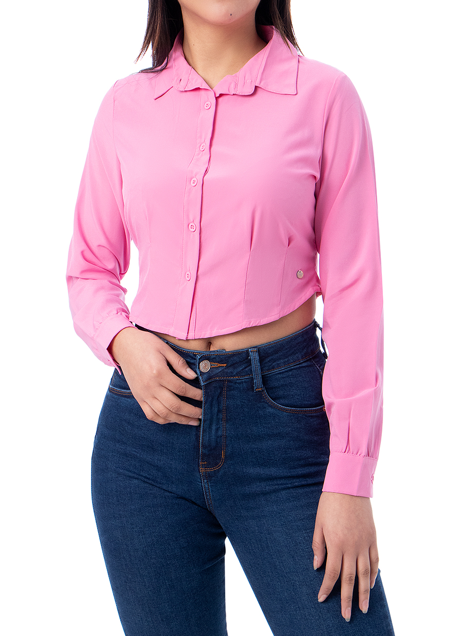Blusa Poliseda M/L Fenn Rosa | Squeeze