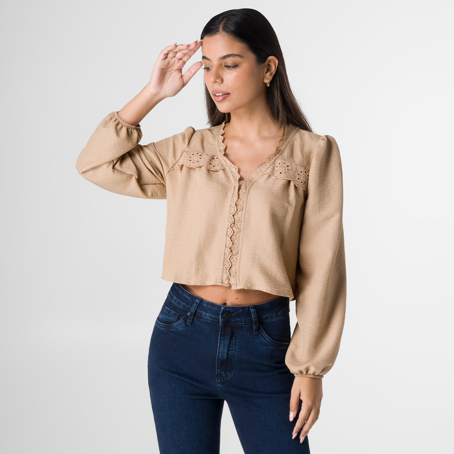 Blusa Viena Ml Alodie Cocoa | Squeeze