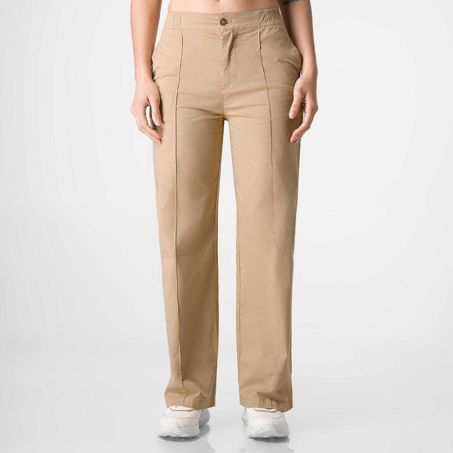 Pantalon Paper Touch (Wide Leg) Yasul Beige | Squeeze