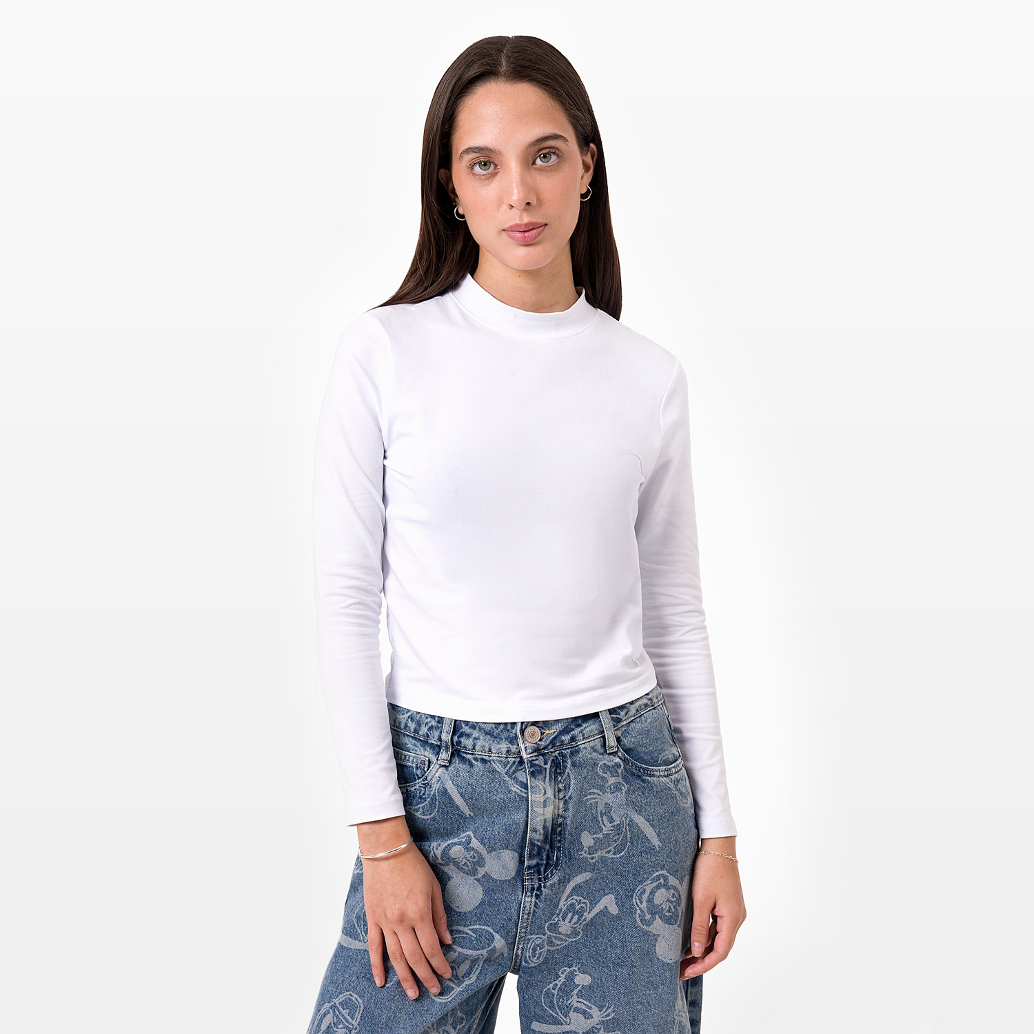 Polo Cropp Jersey Full Lycra M/L Zofhia Blanco | Squeeze