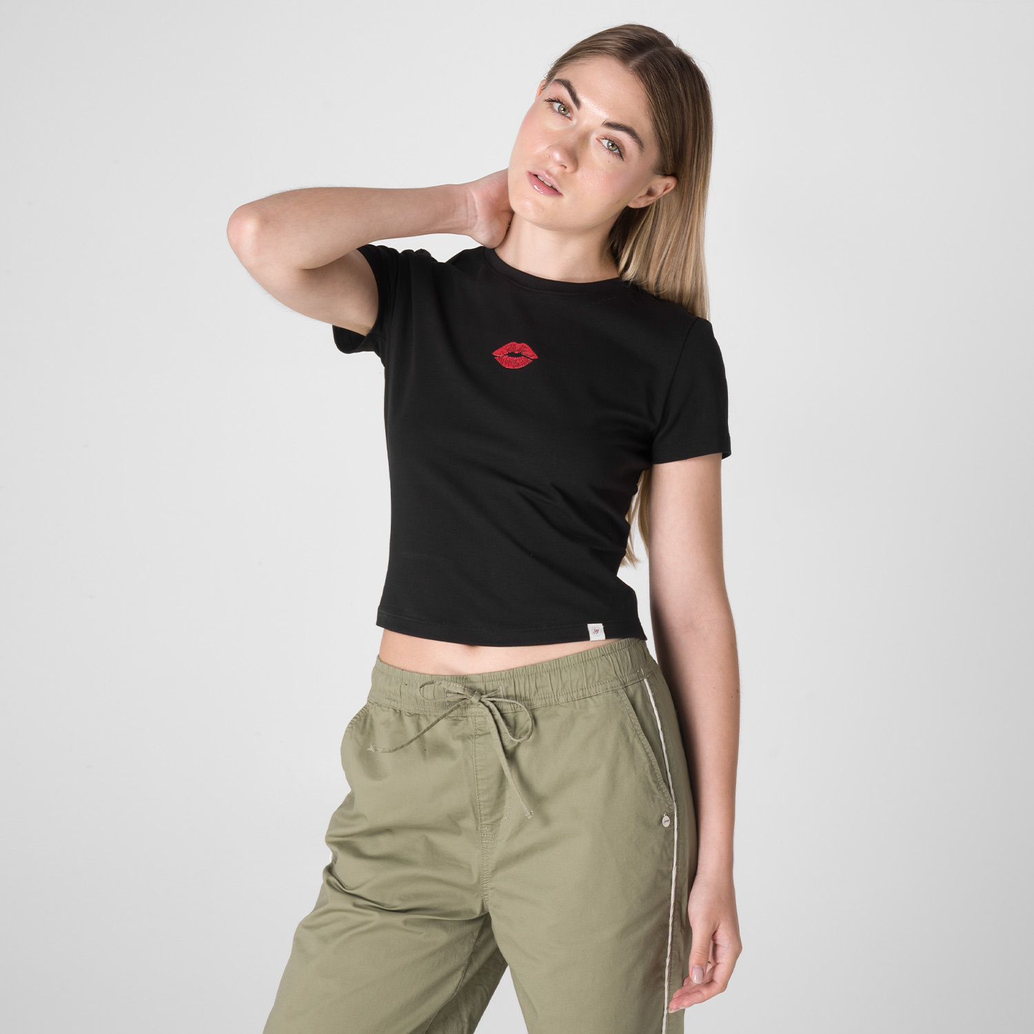 Polo Cropp Jersey Full Lycra M/C Arhisa 8 Negro | Squeeze