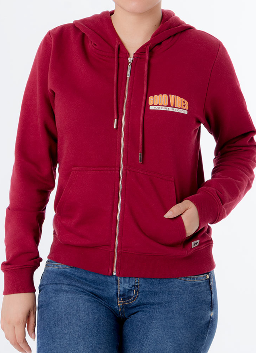 Polera French Terry C/Cap Jovencita Hima Borgoña | Squeeze