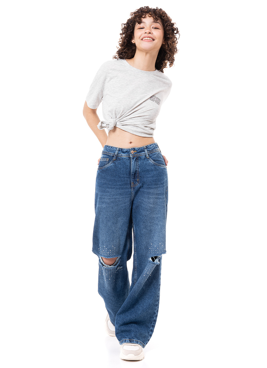 Pantalon Denim Ring (Wide Leg) Alyh Total Stone Dstyr | Squeeze
